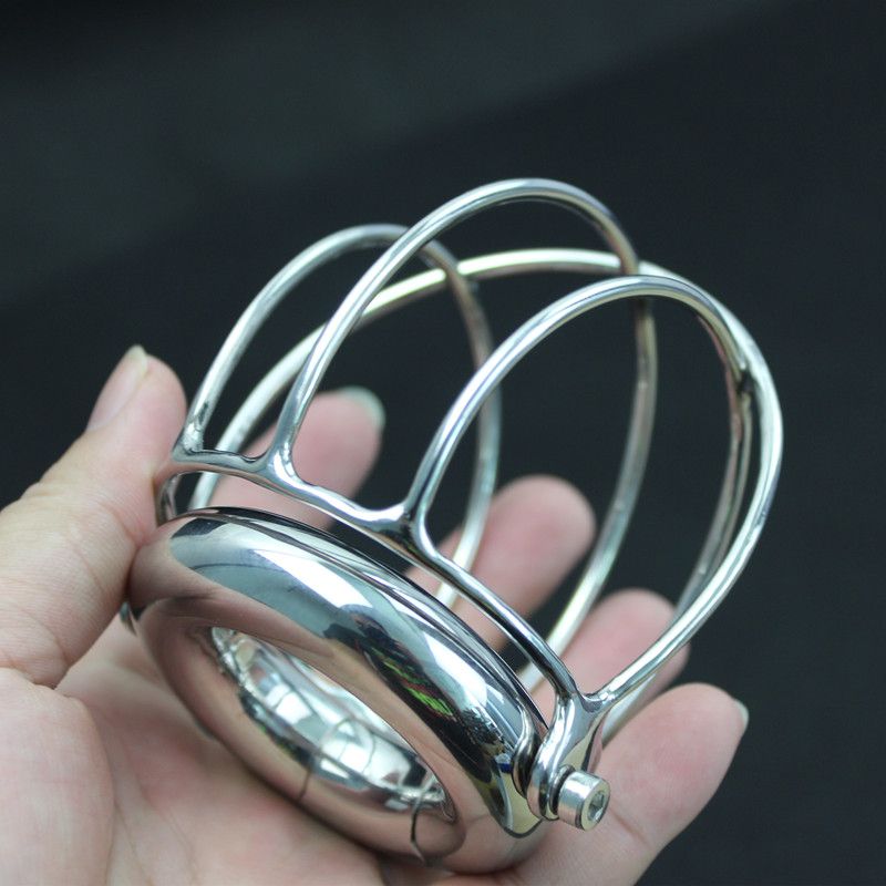 Stainless Steel Pendant Scrotum Protective Cover Dd Iron Cage Egg Power Iron Crotch Power Male