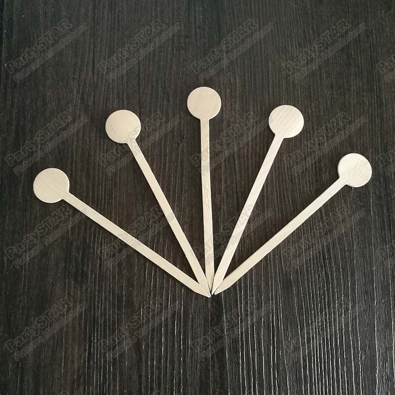 2019 Wooden Stirrers Round End 10.2 Cm Sharp Disposable Natural Wood ...