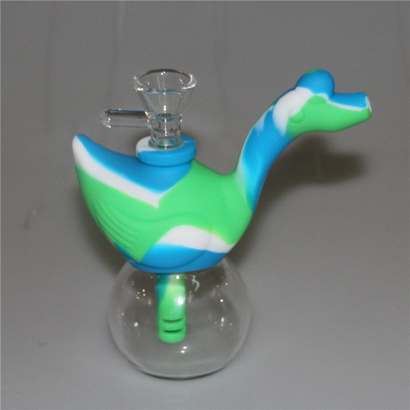 2020 New Smoke Bong Silicone Bongs Non Toxic Recycler Bubbler Glass ...
