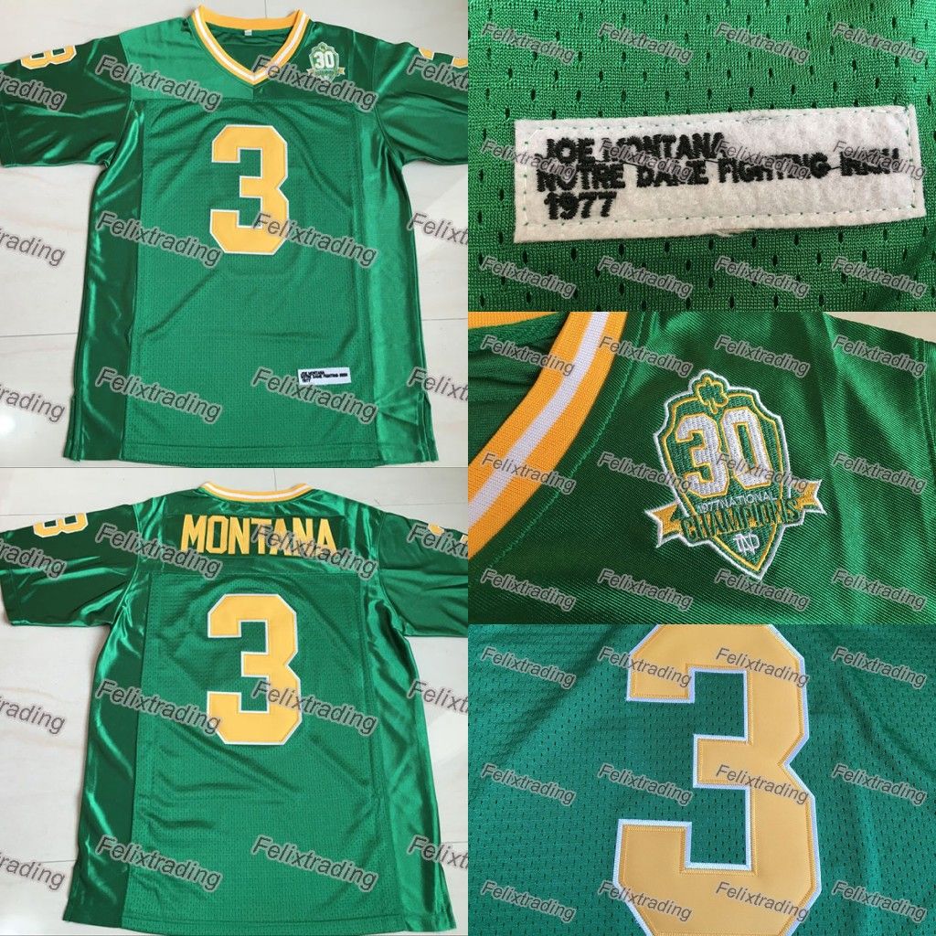 2019 3 Joe Montana Jerseys Notre Dame Fighting Irish Joe Montana 100