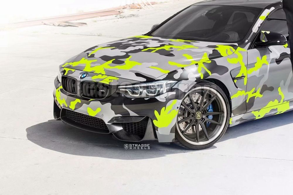 2019 Snow Yellow Black Gray Camouflage Vinyl Wrap For Vehicle Car Wrap ...