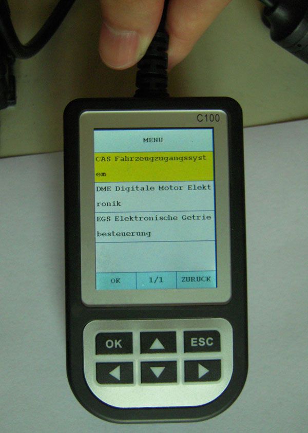 Coding using bmw c110 scanner - chlistrd