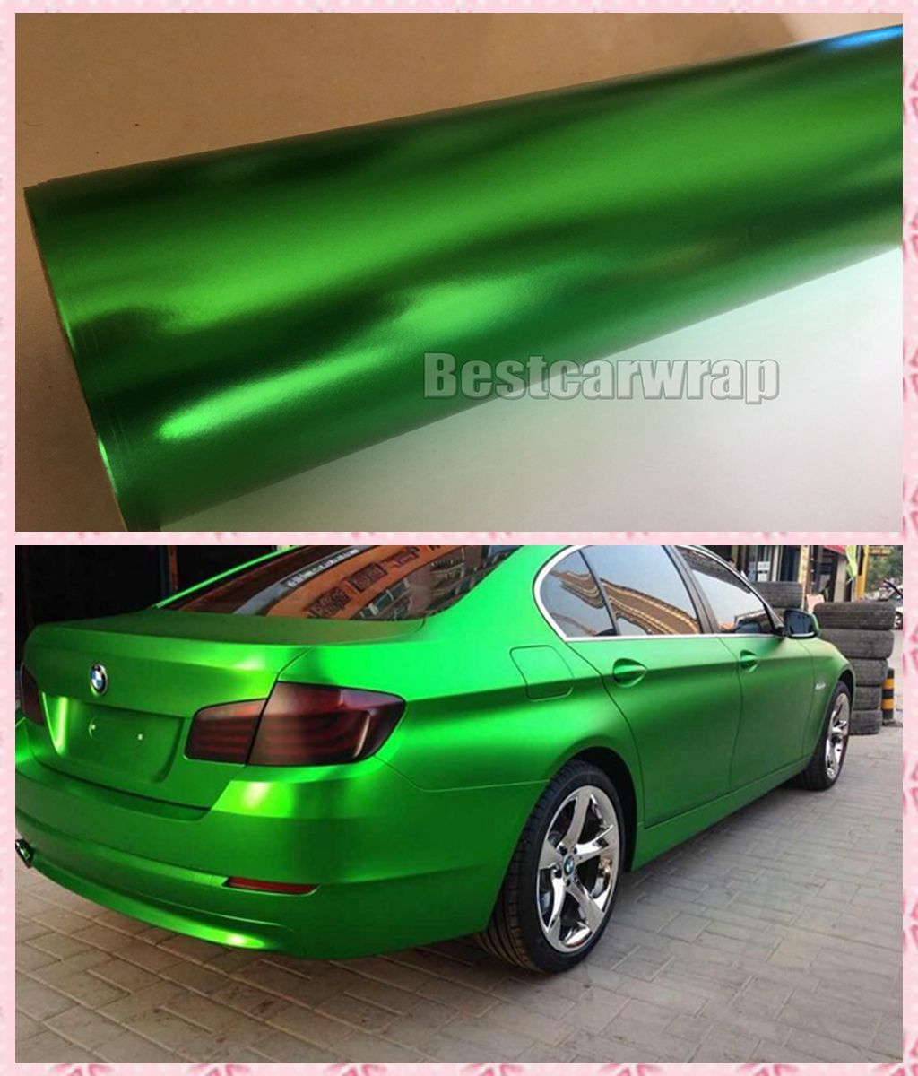 2019 Luxury Frozen Green Satin Chrome Vinyl Car Wrap Film With Air ...
