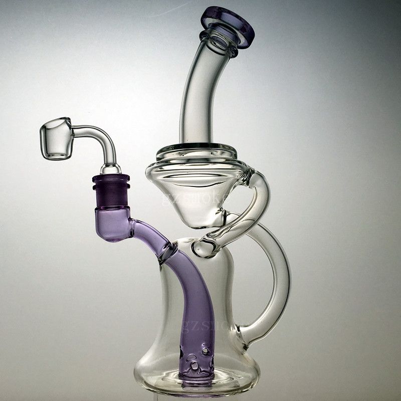2019 Inline Bong Recycler Glass Bongs Vortex Water Pipe Heady Bubbler ...