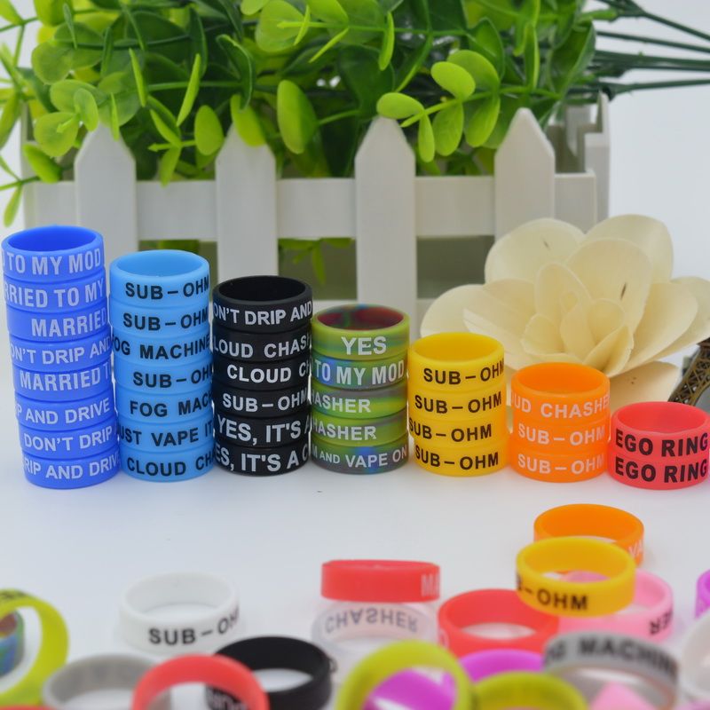 Ecig Vape Band Non Slip Silicone Rubber Ring Colorful Decoration ...