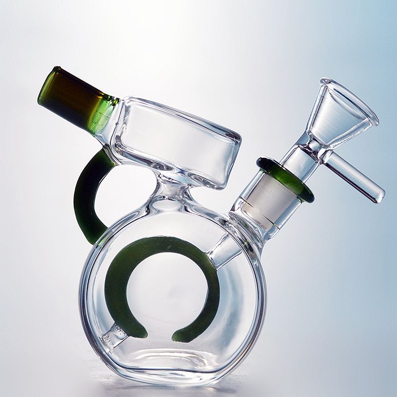 2020 New Mini Dab Rigs Circle Perc Percolator Glass Bong 4 Inch Cute ...
