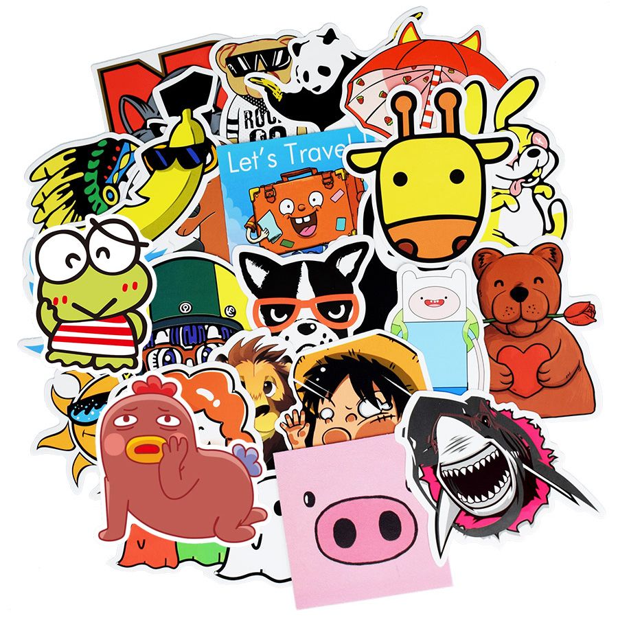 Compre Random Cartoon Sticker Cartel Pegatinas Pared 3d Para La