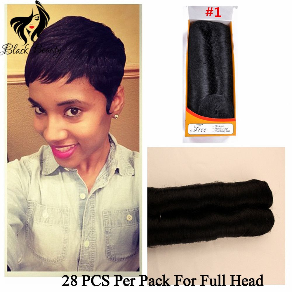 Femi Human Hair Weaving Bump Hair Straight Weave With Blonde Closure ...