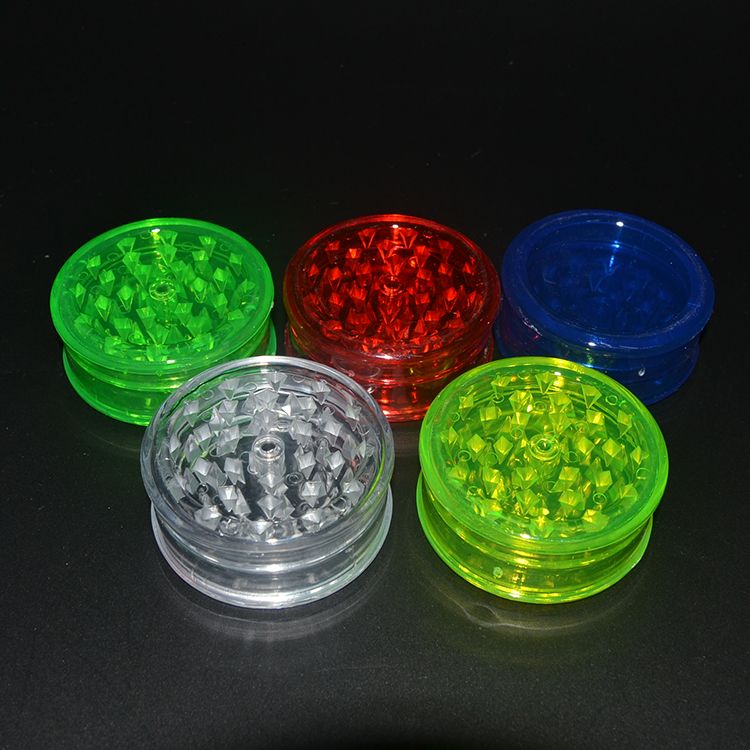 2020 3layer Plastic Herb Grinder 60mm For Smoke Detectors Pipe Acrylic ...