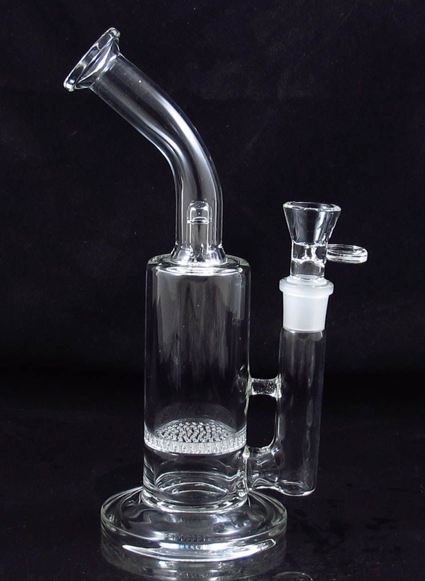 2021 10 Inch Clear Glass Bubbler Bong Smoke Pipe With Honeycomb And ...