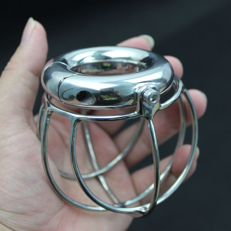 Stainless Steel Pendant Scrotum Protective Cover Dd Iron Cage Egg Power