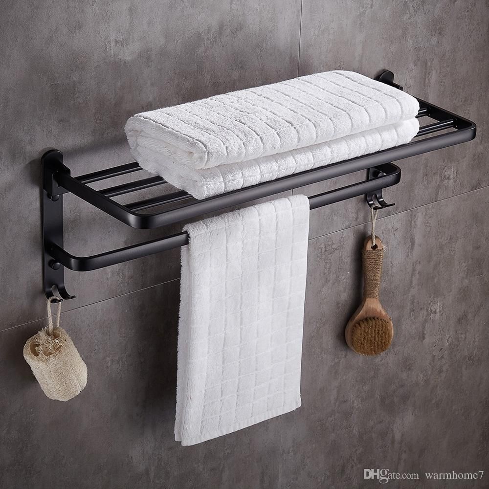 2020 Space Aluminum Bath Towel Rack Bathroom Towel Holder Wall Mounted 2020-space-aluminum-bath-towel-rack-bathroom-towel-holder-wall-mounted