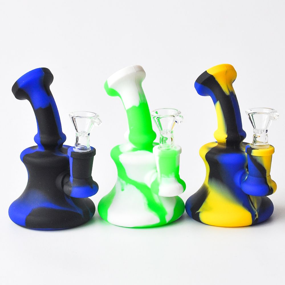 2021 High Quality 5.0inches Silicone Water Pipes Silicone Oil Rigs ...
