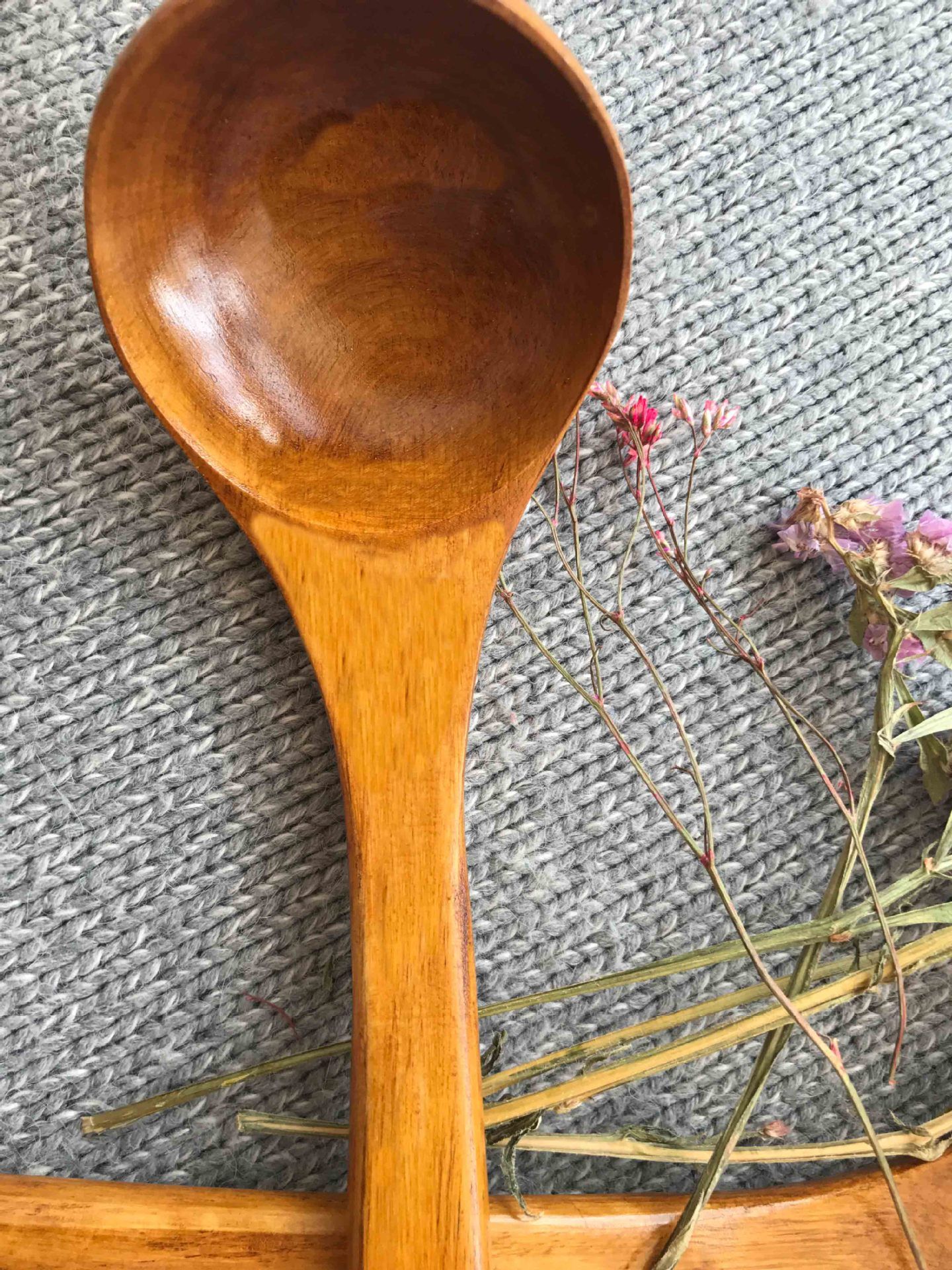 2021 20.5cm*6cm Large Wooden Spoon Natural Beech Wood Spoon For Soup ...