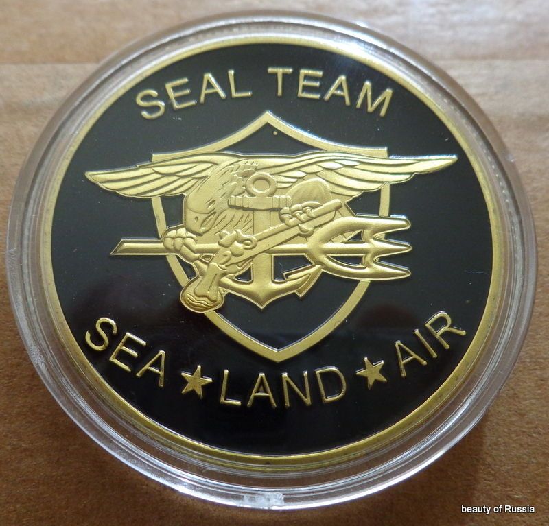 Sample Order!!! US Navy SEAL TEAM Gold Plated Challenge Coin Home Decor ...