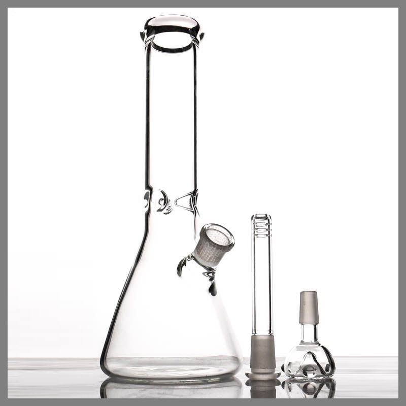 2021 Beaker Glass Bongs Ice Catcher Simple Thickness Water Pipes For ...