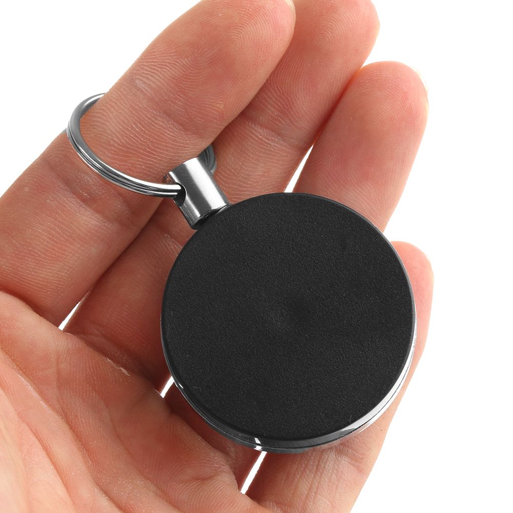 Simple Metal Card Badge Key Holder Stainless Steel Recoil Ring Belt ...