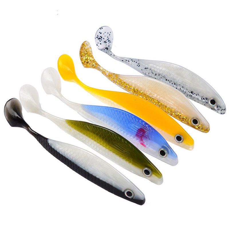 2020 Soft Plastic 3D Fish Artificial Soft Worms Bait 11.5cm 11g Silicon ...