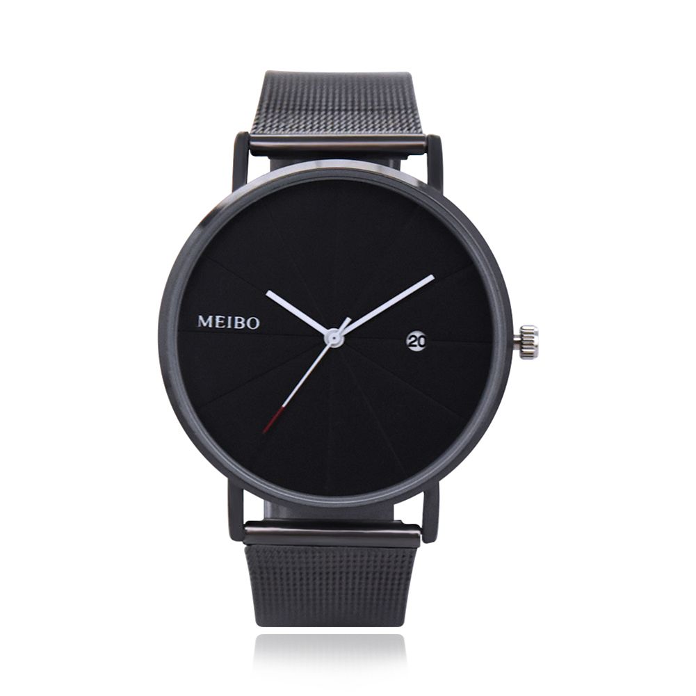 Minimalism Men Women No Numbers Round Dial Calendar Mesh Band Quartz minimalism-men-women-no-numbers-round-dial-calendar-mesh-band-quartz