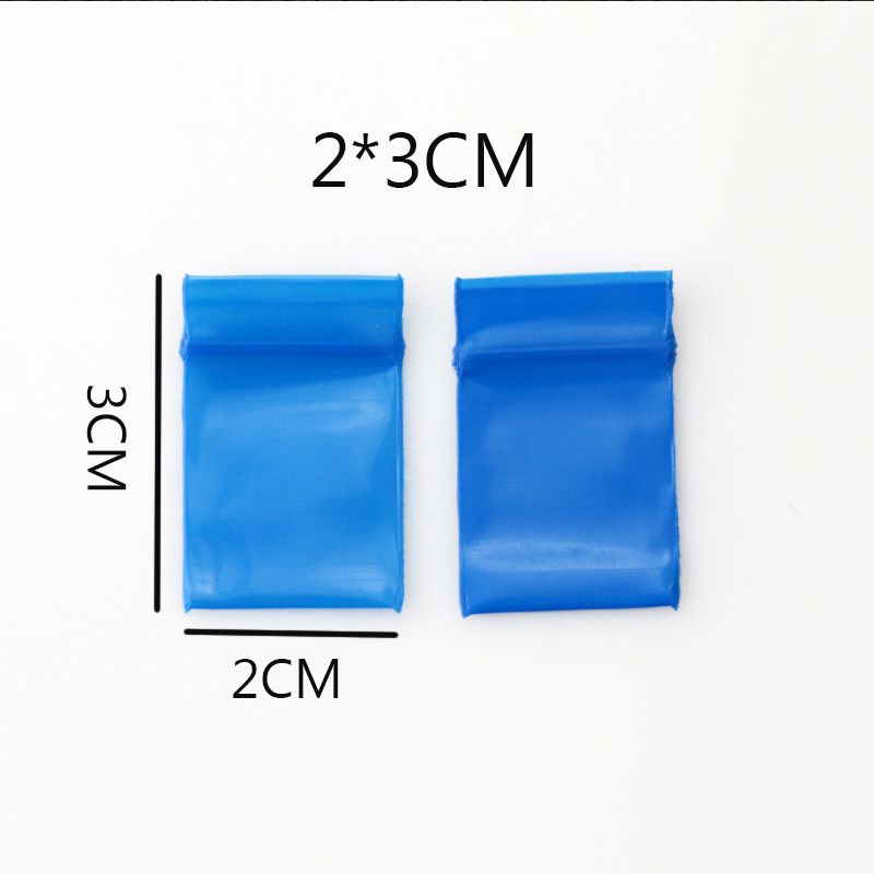 2021 Small 2cm*3cm Blue Zip Lock Resealable Ziplock Grip Seal Plastic ...