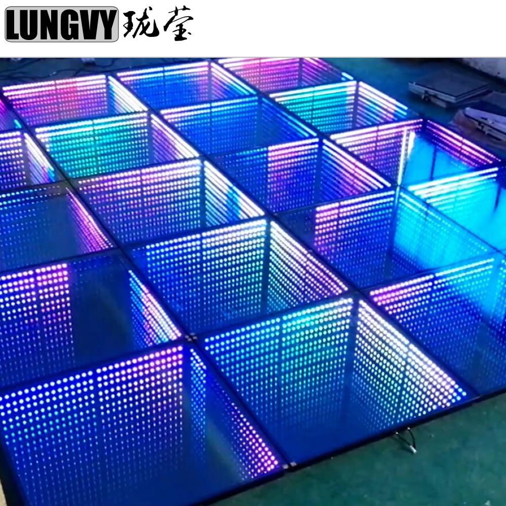 Beautiful Effect 3D Infinity Mirror 3D Portable RGB Led Dance Floor ...