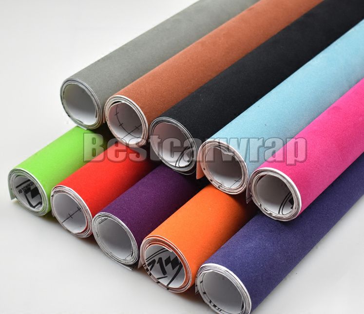 Black Velvet suede Vinyl Wrap Decal Sticker Film For car interior ...