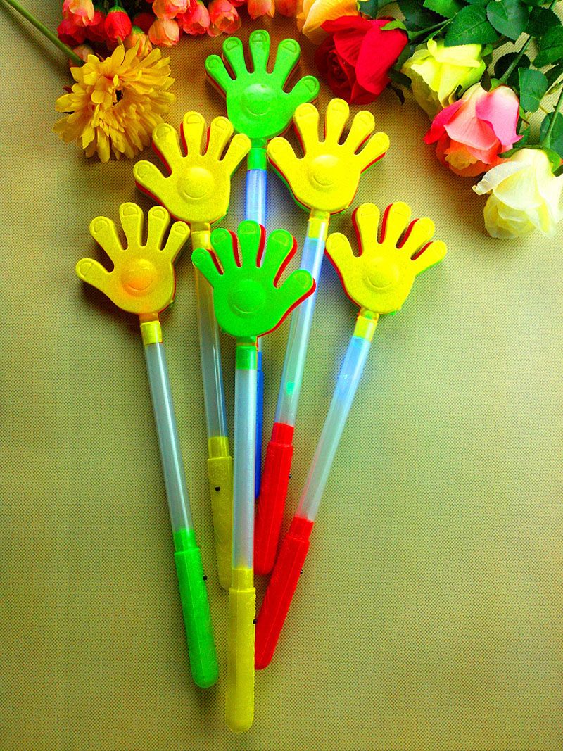 Colorful Flashing LED Glow Stick Hand Clapper For Wedding Birthday ...