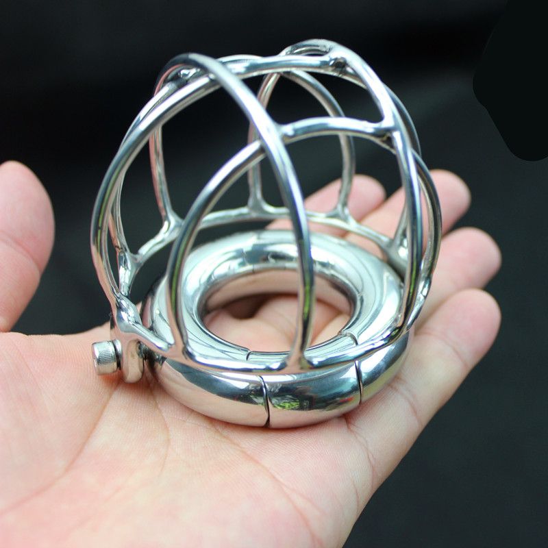 Scrotum Pendant Stainless Steel Scrotum Cage Metal Locking Cock Cage