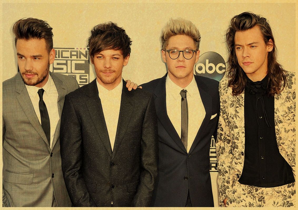 One Direction Wall Sticker Vintage Poster Girls Bedroom Home Decoration ...