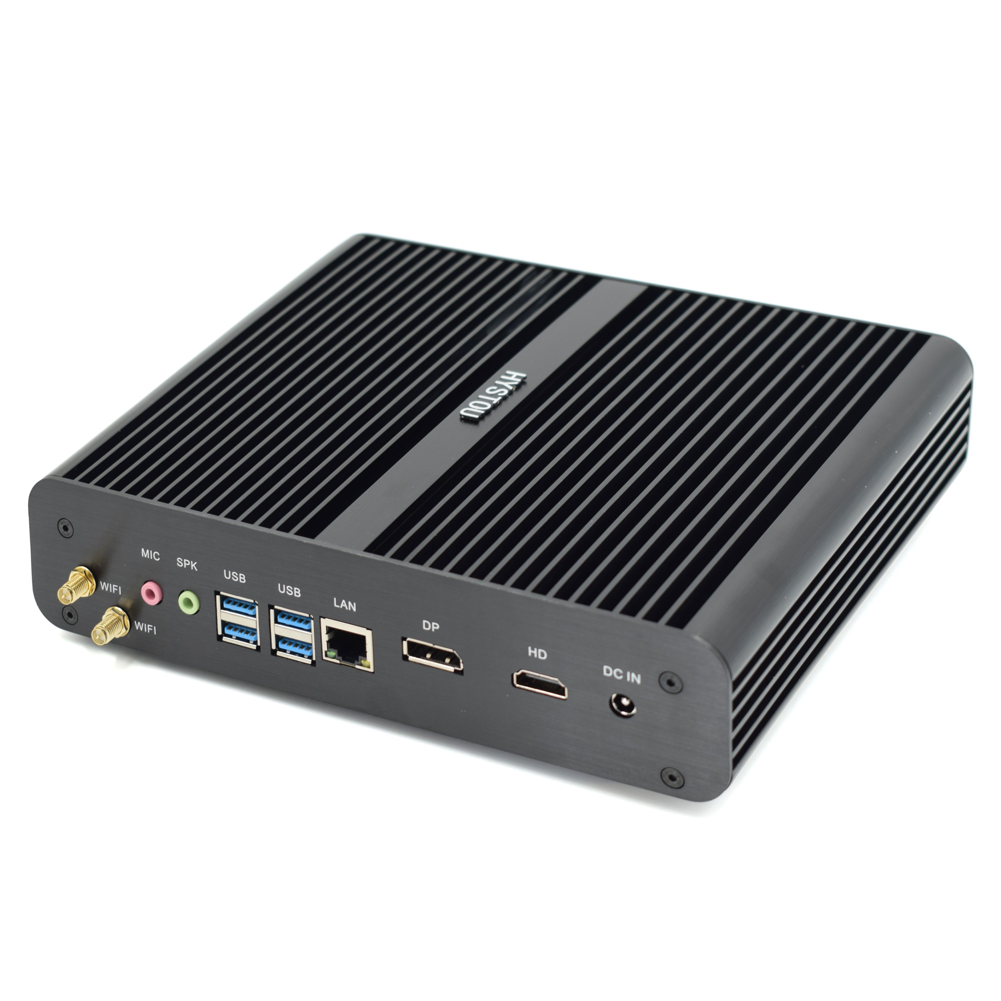 Intel Core I7 6500U Mini PC Fanless ITX Case Win10 4K Personal Computer ...