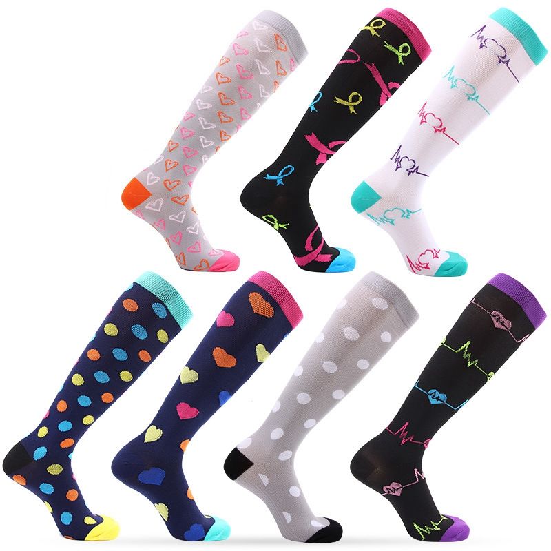 2021 Compression Socks Men And Women Fashion Funny Colorful Print Retro ...