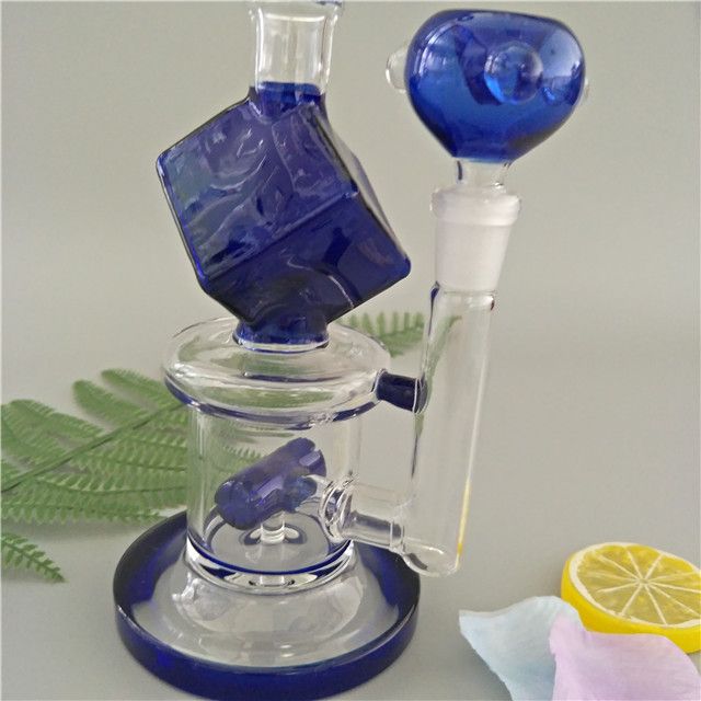 2021 Hot Newest Amazing Function Blue Glass Bong Glass Smoking Pipe ...