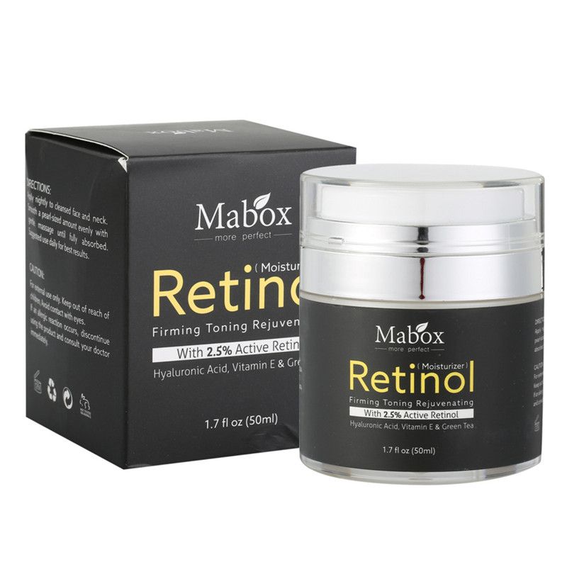 2019 Mabox 50ml Retinol 2.5% Moisturizer Face Cream Hyaluronic Acid ...