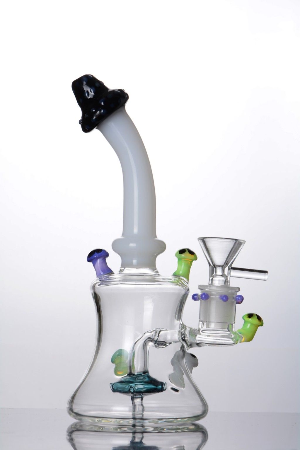2019 Glass Dab Rig With Mushroom Mouthpiece Fixed Diffuser Downstem Dab ...
