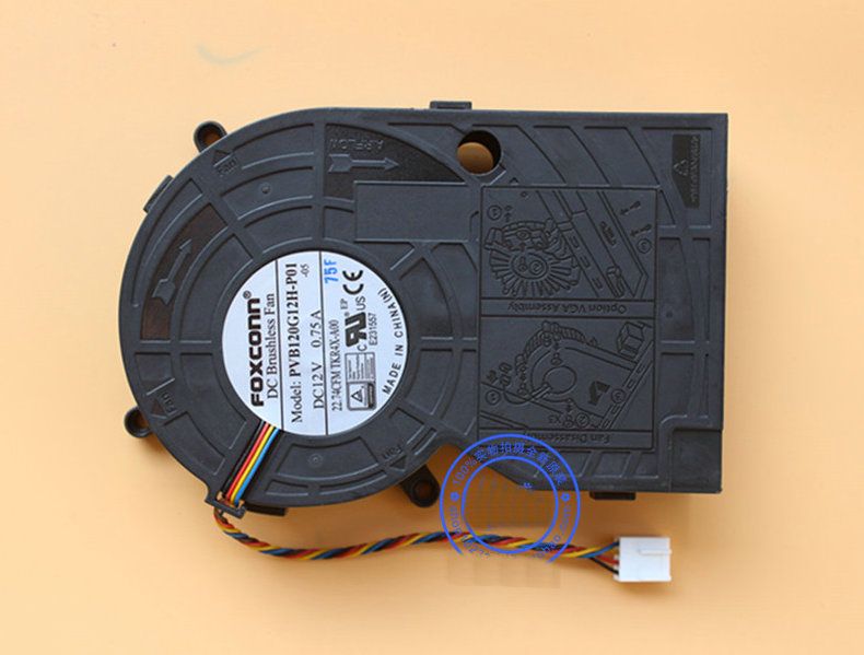 New Original FOXCONN DC Brushless Fan PVB120G12H P01 12V 0.75A For DELL P/N:TKR4X Computer ...
