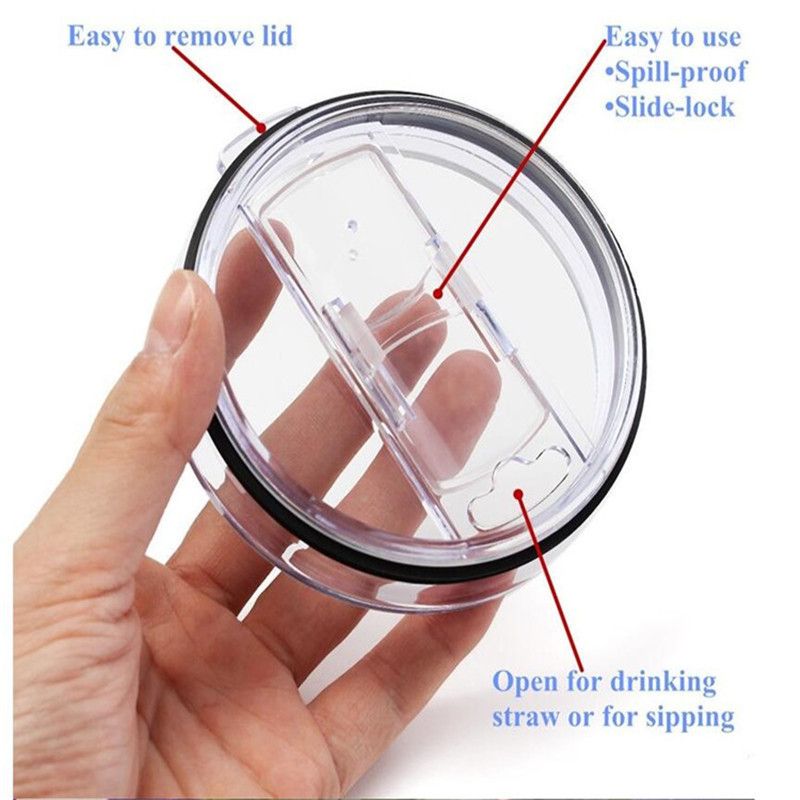 2019 Cup Lids Splash Spill Proof Slider Closure Lid For 30 20 Ounce ...