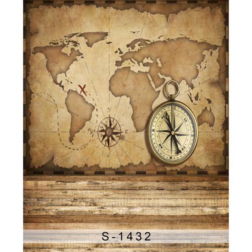 2019 Retro Vintage Old World Map Wall Backdrop For Photography Printed ...