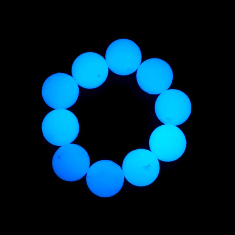 2020 Glow In The Dark BLUE Luminous Beads 8mm 10mm 12mm 15mm 18mm ...