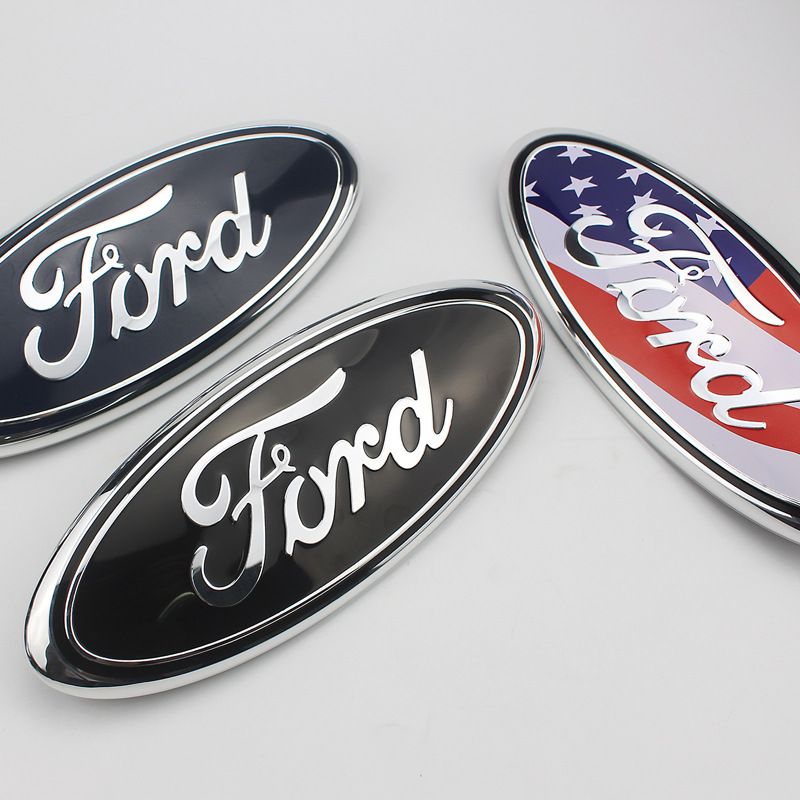 FIT For Ford Logo 9 Inch Front Hood Bonnet Emblem Badge And Rear Trunk ...