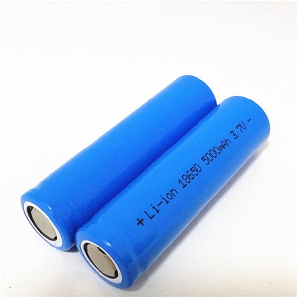 High Quality Li Ion Battery Blue 18650 5000mAh Flat Lithium Battery Can ...