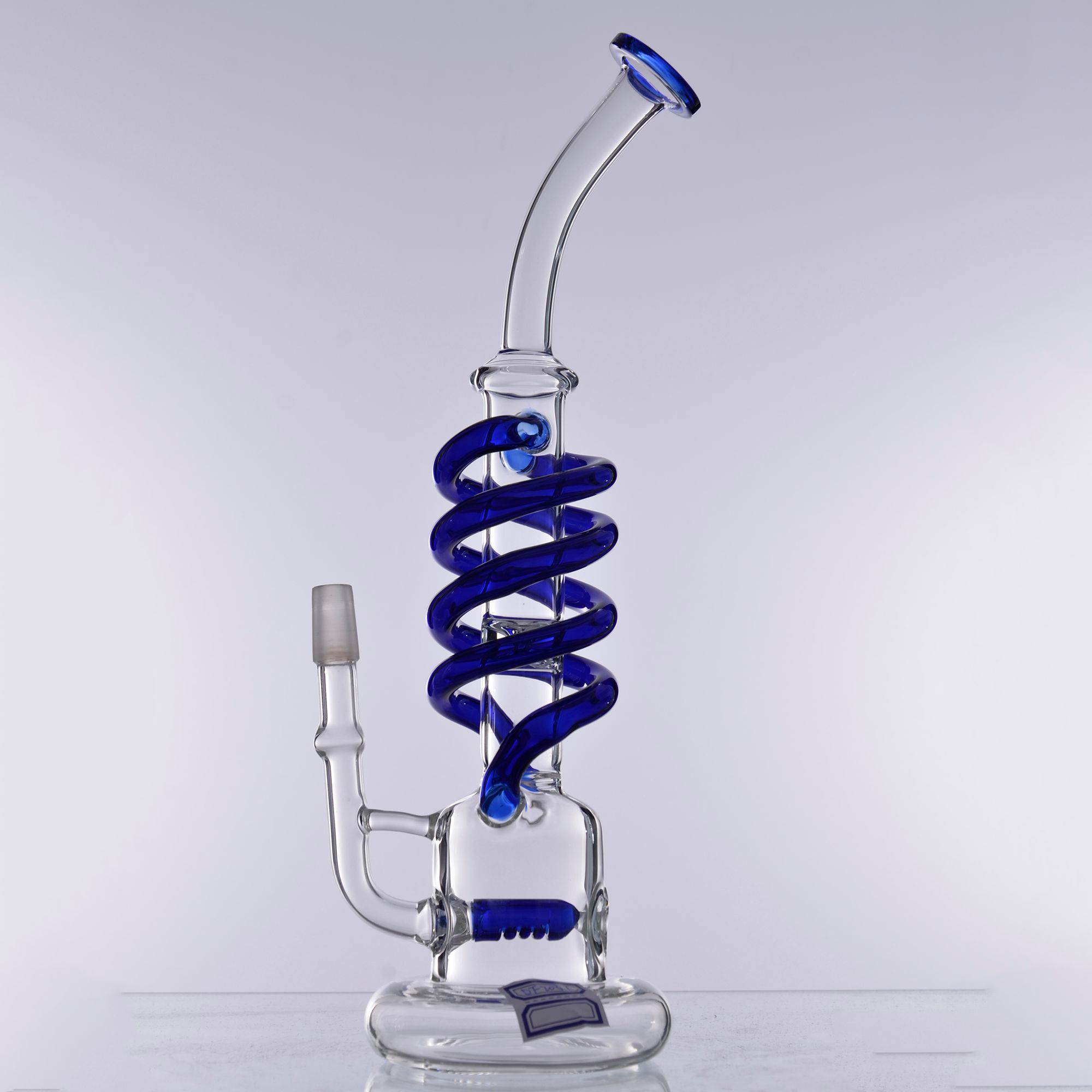 2021 12.2 Inches Glass Bong Double Helix Tubes Inline Prec Glass Water ...