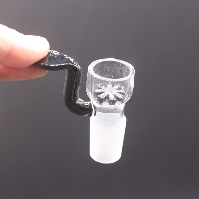 2021 Black Snow Mesh Glass Bowl For Hookahs Bong With Net Buckets ...