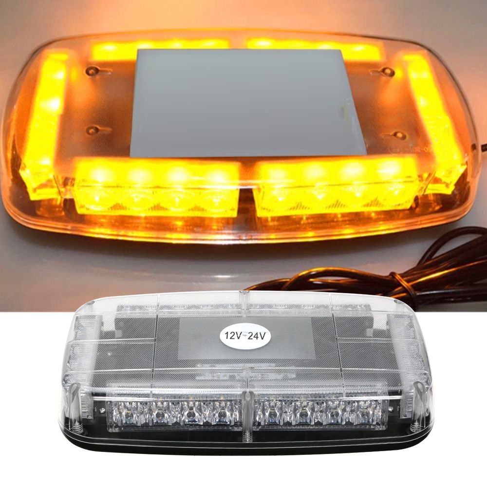 Compre 12v Coche De Policía Techo Led Luces Estroboscópicas Barra ...