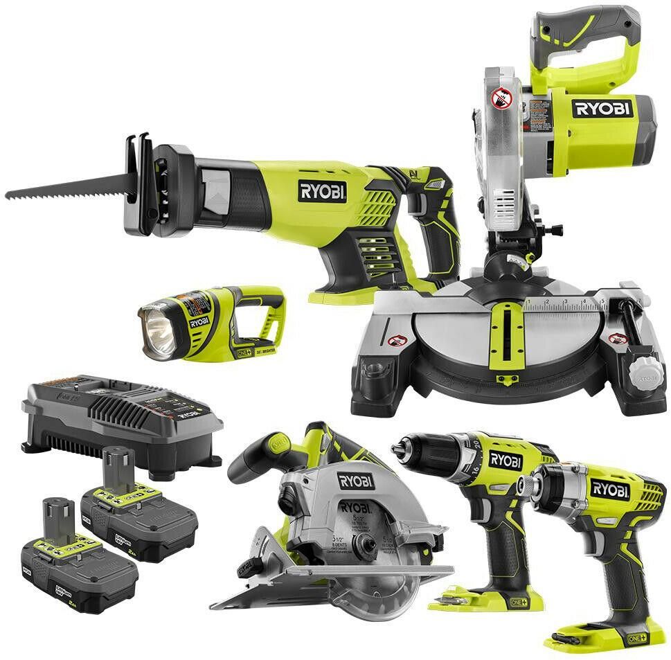 2020 RYOBI 18 Volt ONE+ Lithium Ion Cordless 6 Tool Combo Kit With 2 2. ... 2020 RYOBI 18 Volt ONE+ Lithium Ion Cordless 6 Tool Combo Kit With 2 2. ...