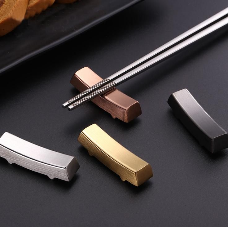 Chinese Chopstick Rest Traditional Irregular Square 304 Stainless Steel ...
