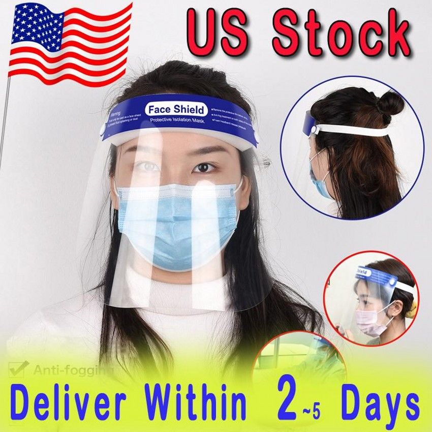 2021 Protective Face Shield Clear Mask Anti Fog Full Face Masks ...