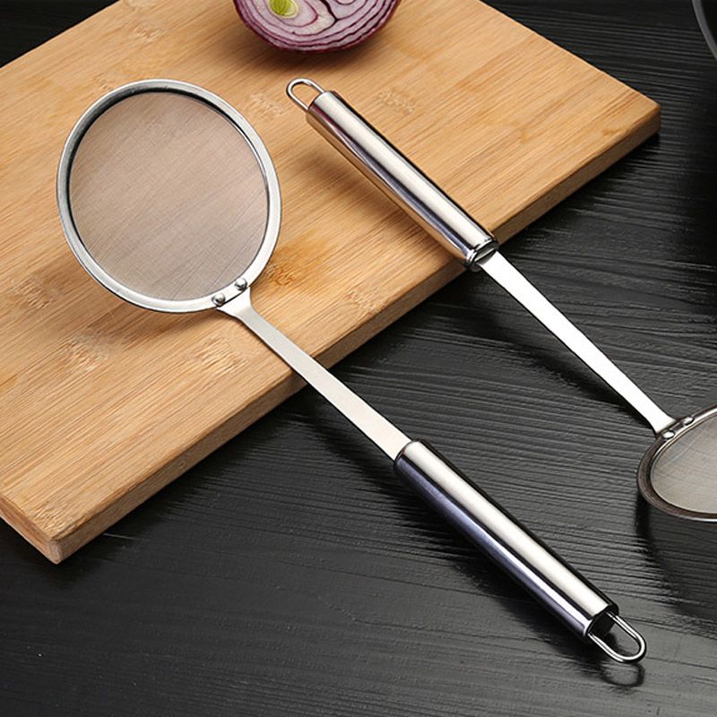 2021 304 Stainless Steel Kitchen Tools Filter Oil Residue Foam Spoon ...