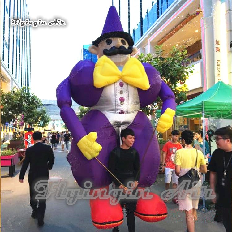 2020 Funny Walking Inflatable Clown Puppet 3.5m Wearable Blow Up Clown ...