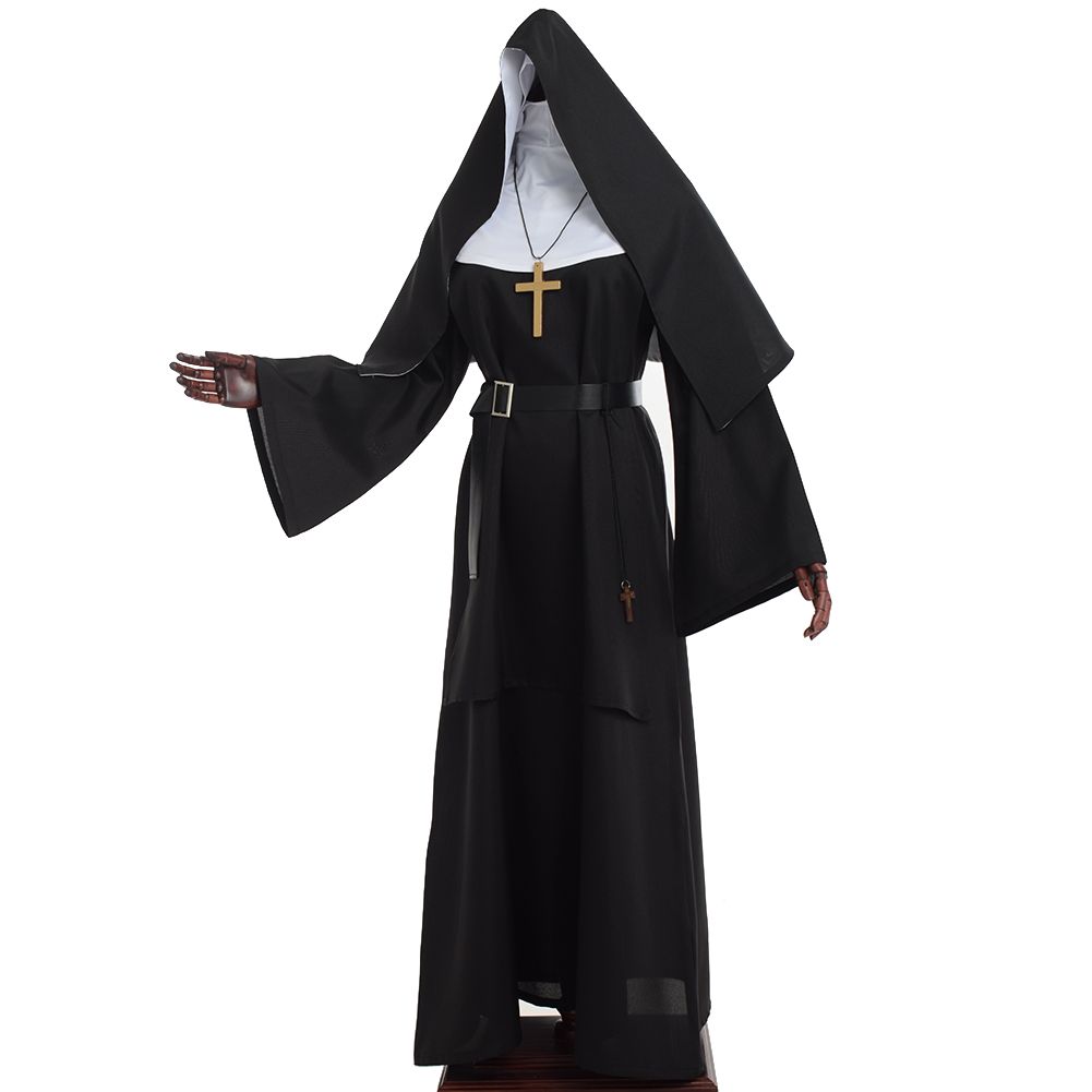 The Virgin Mary Costume Cosplay Catholic Nun Robes Clothing Headscarf ...