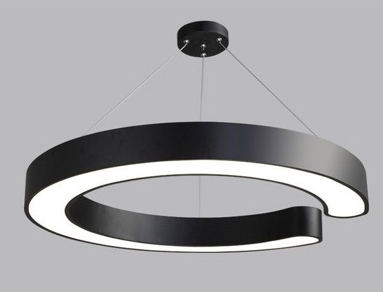 Round Ring LED Hanging Lights Industry Style Aluminum Ceiling Lights ...